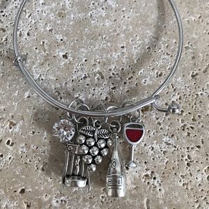 Jewelry | Bangle Wine Lover Charm Bracelet | Poshmark